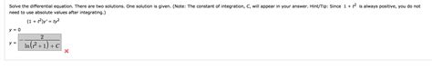 Solved Solve The Differential Equation There Are Two Chegg