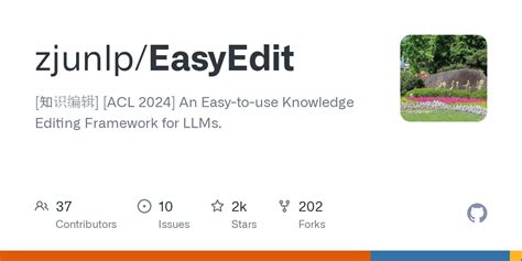 github zjunlp easyedit [知识编辑] [acl 2024] an easy to use knowledge