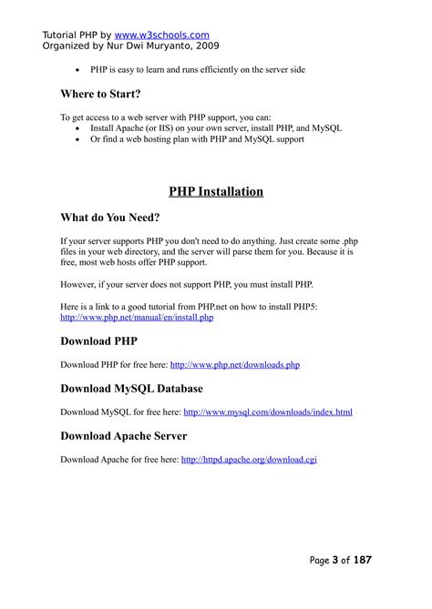 Php Tutorialw3schools Pdf