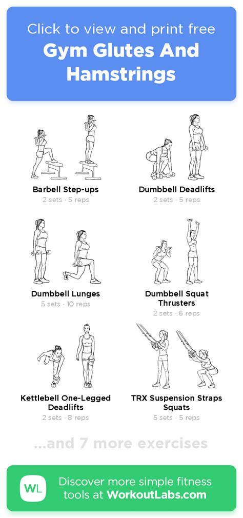 Free Workout Gym Glutes And Hamstrings 13 Min Back Legs Shoulders Exercise Routine Try It
