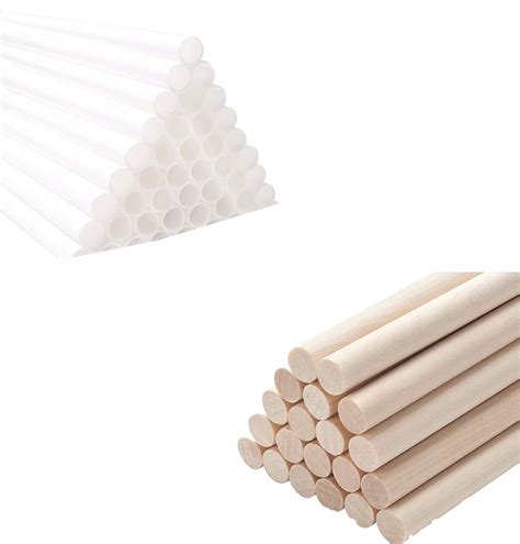 Buy Bake House 16 Pieces Plastic Cake Dowels Rods White Plus Wooden