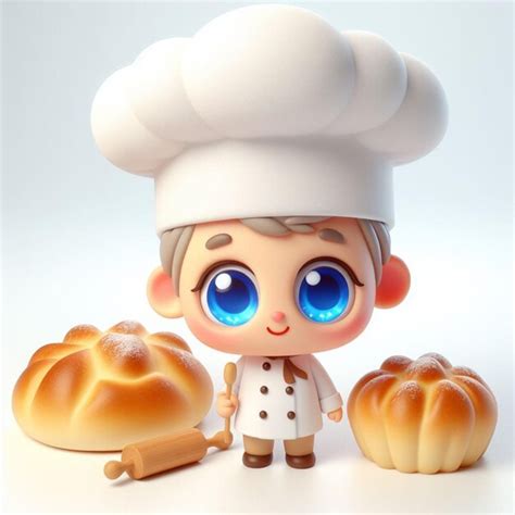 Premium Photo Cute Baker 3d Character