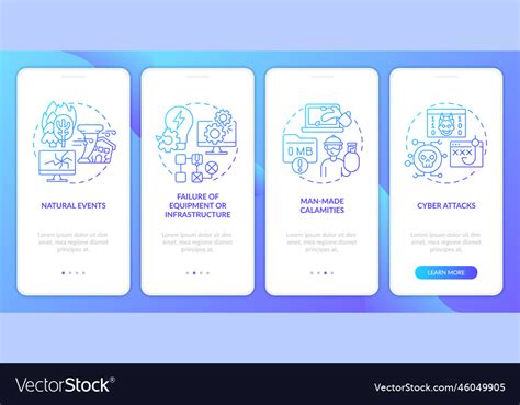 What Is Disaster Blue Gradient Onboarding Mobile Vector Image
