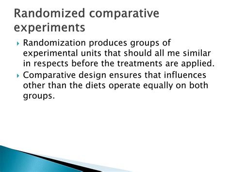 Ppt Randomized Comparative Experiments The Principles Of