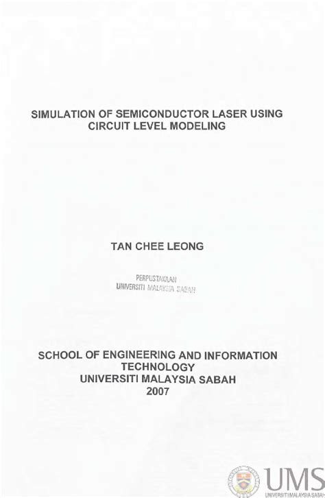 Pdf Simulation Of Semiconductor Laser Using Circuit Level Modeling