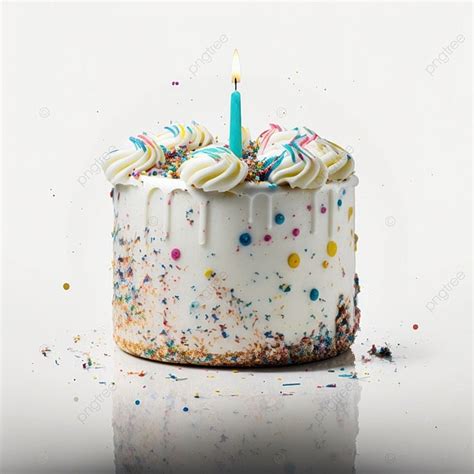 фон с днем рождения с иллюстрацией торта генеративный Ai Фото И картинка для бесплатной загрузки