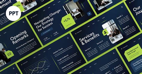 Сине зеленая современная корпоративная питч площадка Ppt Шаблоны презентаций Включая