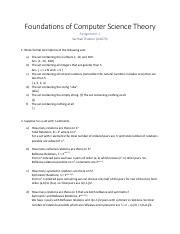 Ass Foundations Of Computer Science Theory Pdf Foundations Of Computer Science Theory