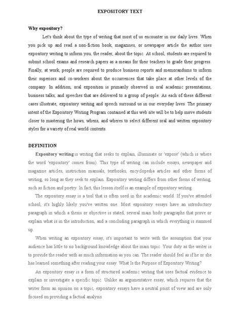 Expository Text Pdf Essays Cognition