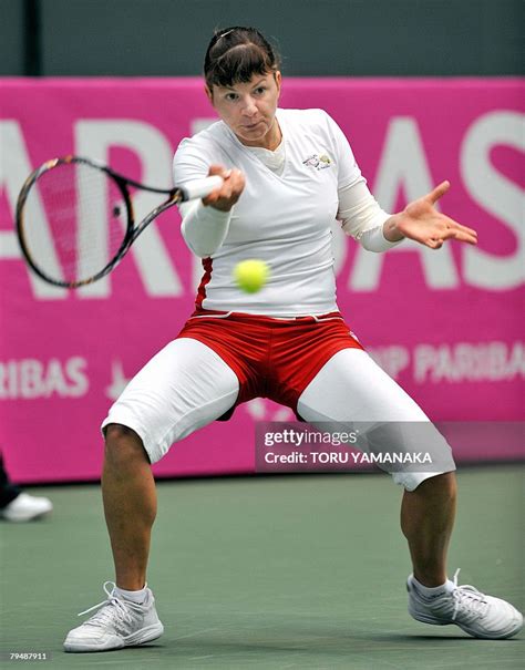 Nika Ozegovic Of Croatia Returns The Ball Against Aiko Nakamura Of News Photo Getty Images