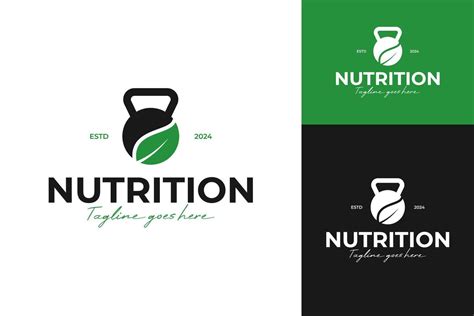 Aptitud Nutrición Logo Diseño Modelo Ilustración Idea 54231009 Vector