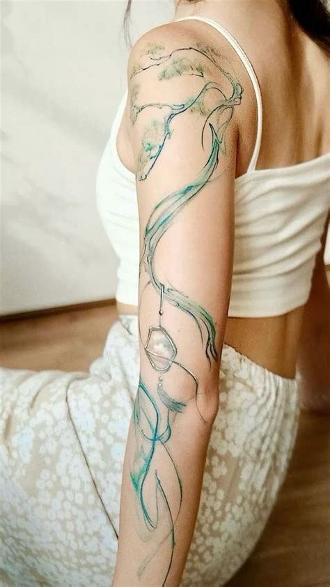 Siren Inspired Tattoos Water Inspired Arm Sleeve Nature And Sea