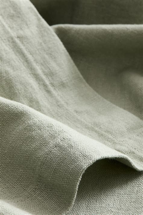 Sage Green Linen Blend Tablecloth At Handm Home Handm In