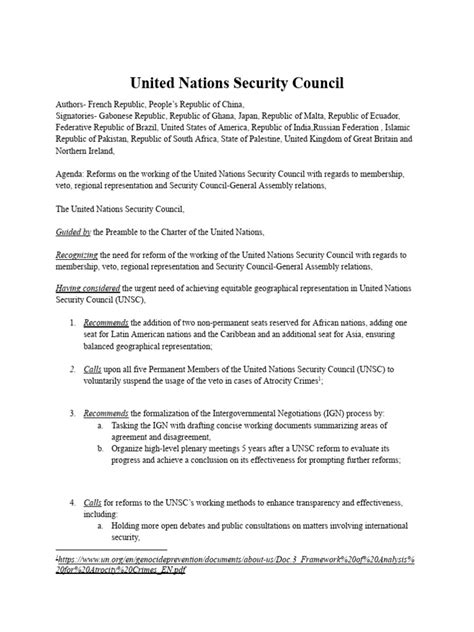 Unsc Draft Resolution 11 Mun Pdf United Nations Security Council United Nations