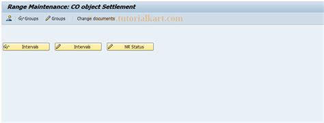 KO N SAP Tcode Number Ranges For Settlement Document KO N SAP Tcode Number Ranges For Settlement Document