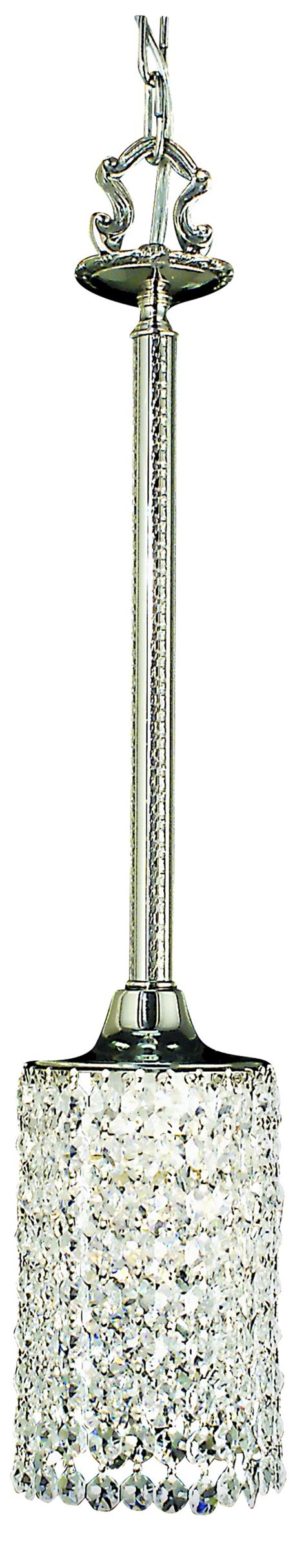 Traditional 1 Light Polished Silver Princessa Pendant