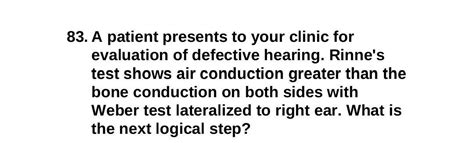 Solved 83 A Patient Presents To Your Clinic For Evaluation