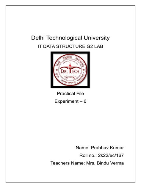 Experiment 7 Pdf Programming Paradigms Algorithms And Data Structures