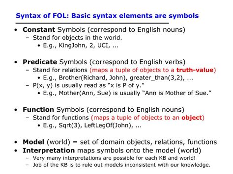 PPT Knowledge Representation Using First Order Logic PowerPoint