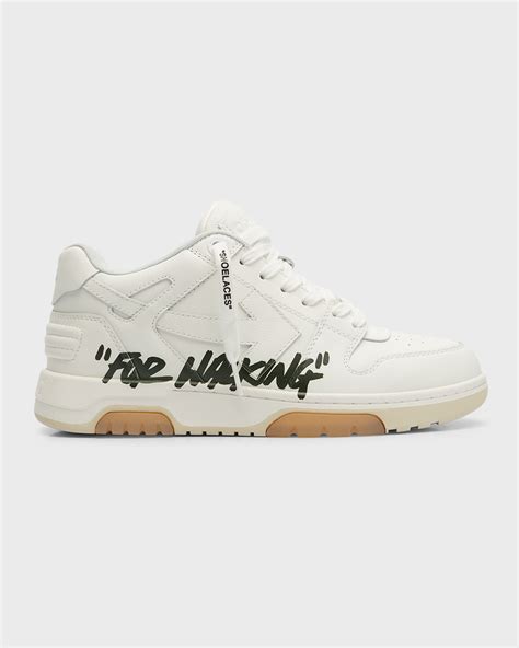 Off White Out Of Office Arrow Calfskin Sneakers Neiman Marcus