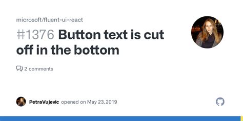 Button Text Is Cut Off In The Bottom · Issue 1376 · Microsoftfluent Ui React · Github