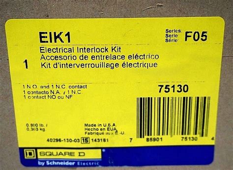New Square D Eik1 Electrical Interlock Kit Ser F05 Sb Industrial