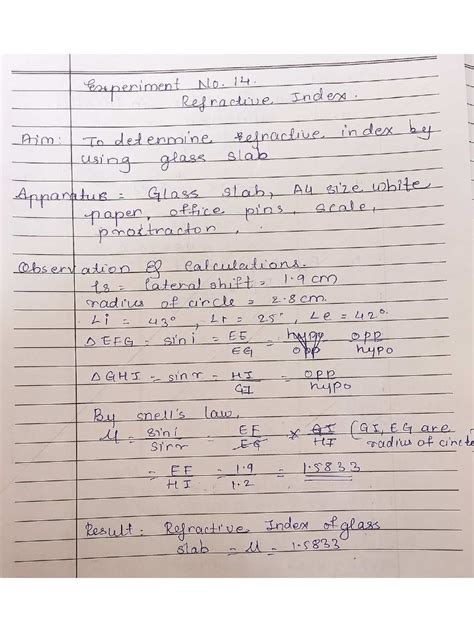 Expt 14 Refractive Index Pdf