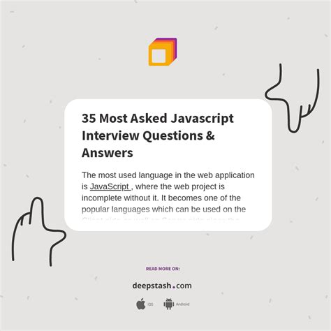 35 Most Asked Javascript Interview Questions And Answers Deepstash