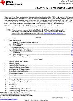 PGA411Q1EVM Datasheet Texas Instruments PGA411 Q1 Device Is A Resolver To Digital