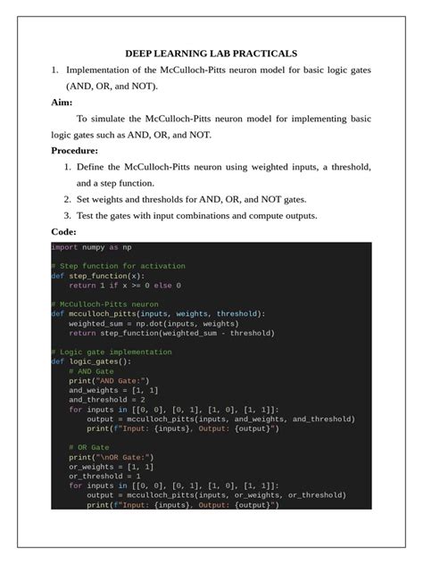 Deep Learning Practical Implementations Pdf Theoretical Computer