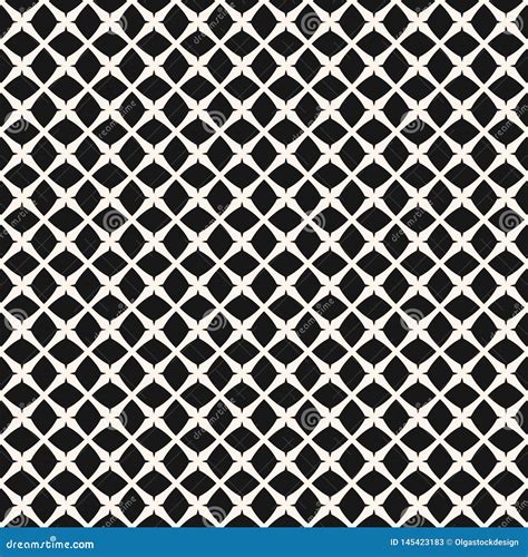 Vector Abstract Geometric Seamless Pattern With Small Rhombuses Mosaic Grid Stock Vector