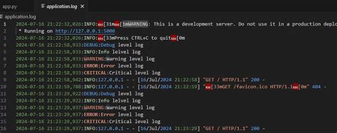 파이썬 플라스크flask 로깅