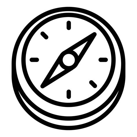 Ship Navigation Compass Icon Outline Style 14350478 Vector Art At Vecteezy