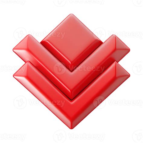 Hypnotic Peaceful Futuristic Symmetrical Arrow Pattern Crisp Edges Red Flat Color Scalable