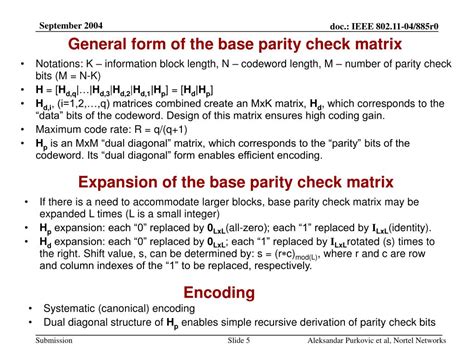 Ppt Structured Ldpc Codes As An Advanced Coding Scheme For 80211n Powerpoint Presentation