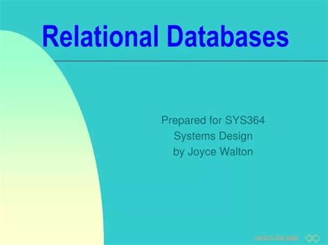 PPT Relational Databases PowerPoint Presentation Free Download ID