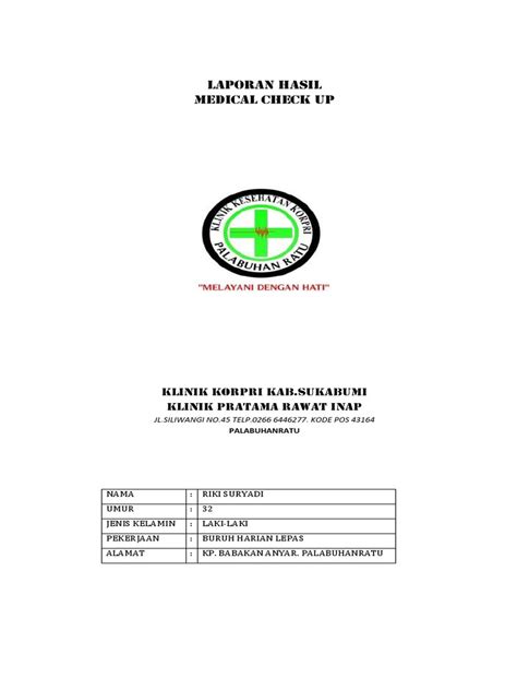 Laporan Hasil Mcu Pdf