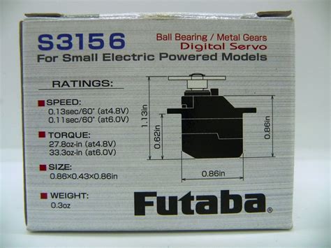 Futaba S Digital Servo For Small Electric Models RC WORLD HOBBIES AUSTRALIA