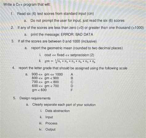 Solved Vrite A C Program That Will 1 Read Six 6 Test