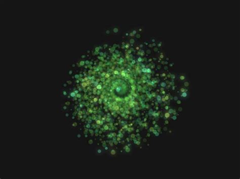 html5 canvas绿色的粒子爆炸动画特效