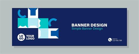 Elegant Banner Design Web Template Horizontal Header Web Banner Modern Cute Blue Cover Header