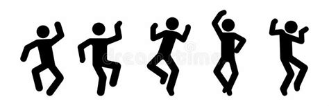 Dancing People Icon Stickman Illustration Stock Vector Illustration Of Posture Group 371762138