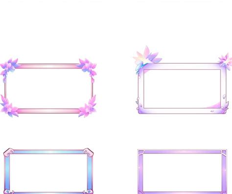 Four Rows Of Rectangular Frames With Flowers On Them Premium Ai Generated Image