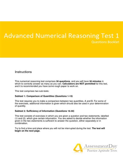 Advancednumericalreasoning1 Questions Pdf