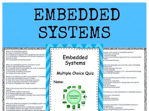 embedded systems multiple choice quiz teaching resources