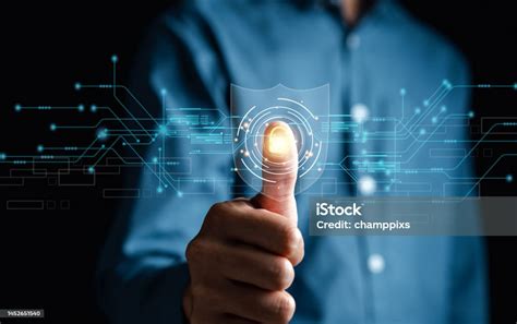 생체 인식 지문 스캐너의 미래 지향적 인 디지털 처리 디지털 프로그램 사이버 미래 응용 프로그램의 감시 및 보안 스캔의 개념 가상현실에 대한 스톡 사진 및 기타 이미지