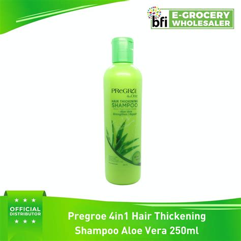 Pregroe 4in1 Hair Thickening Shampoo Aloe Vera 250ml Shopee Philippines