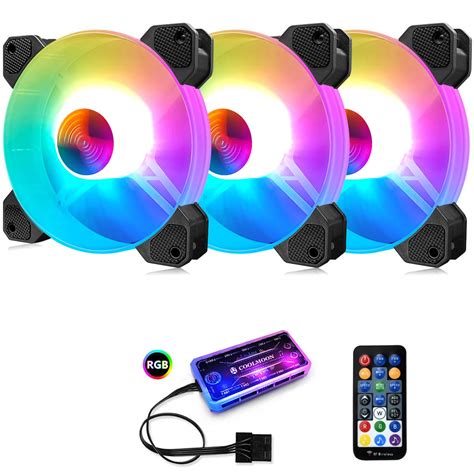 Buy Pack RGB Case Fans PECHAM Mm Silent Computer Cooling PC Case Fan Addressable RGB Color