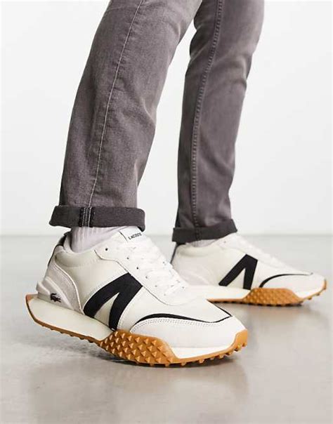 Lacoste L Spin Deluxe Sneakers In White And Black Asos