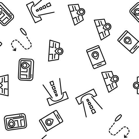 Route Gps Navigator Vector Seamless Pattern 10018895 Vector Art At Vecteezy